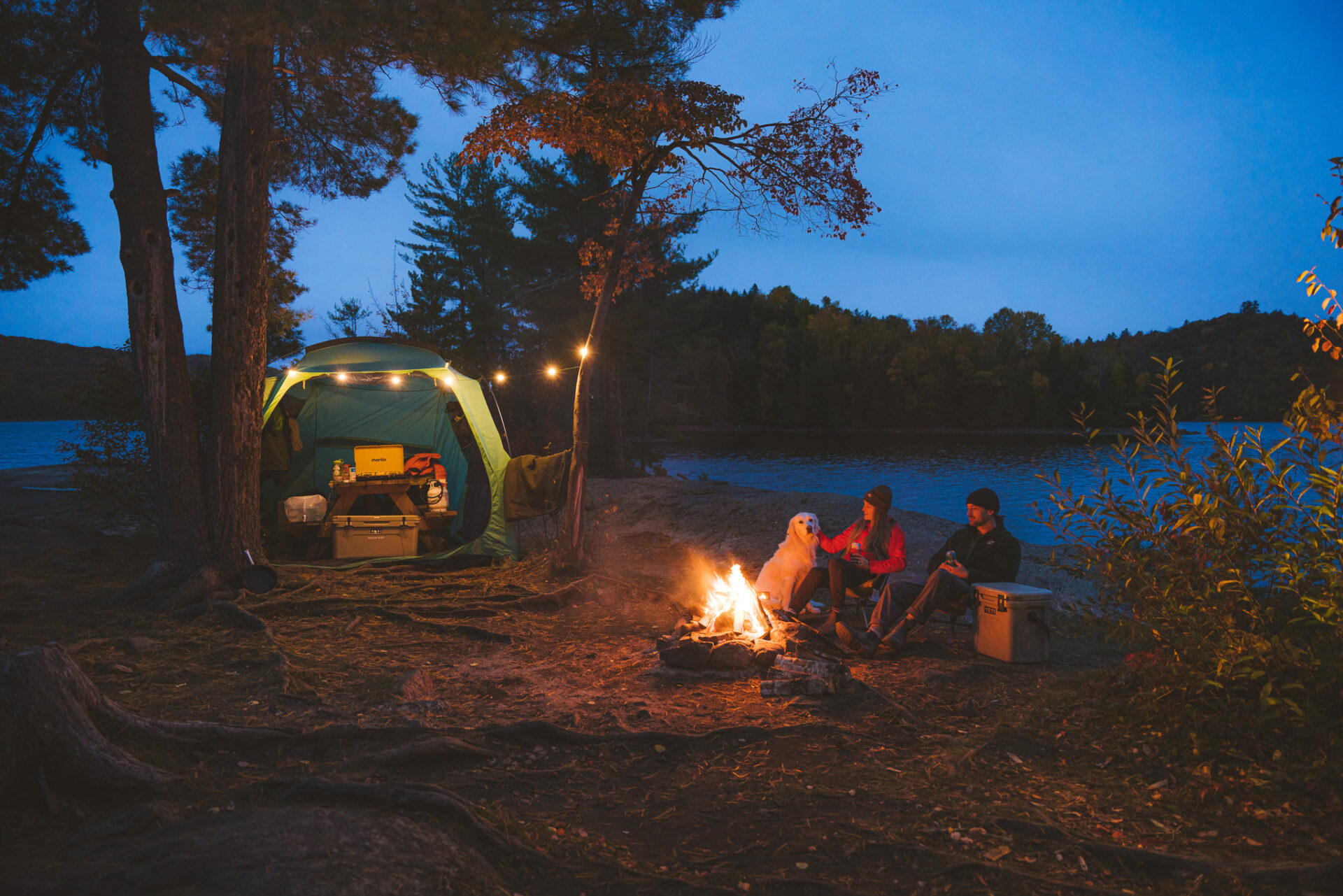 Camping automne Laurentides – Parc régional du Poisson Blanc